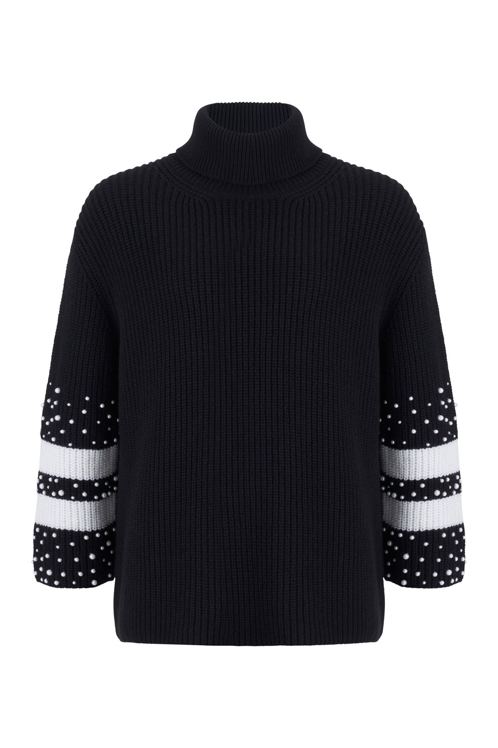 Alexia-Black-and-White-Pearl-Sweater-(1295) - The Gloss Magazine